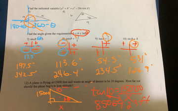 Trig Practice Test Answers | Educreations