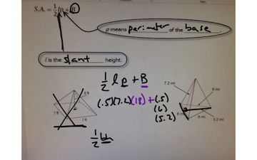Sa And Volume Of Triangular Pyramids | Educreations