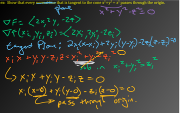 Calculus 3 - Tangent Planes Utilizing The Gradient | Educreations
