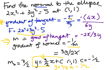 Find The Equation Of The Normal To The Ellipse | Educreations