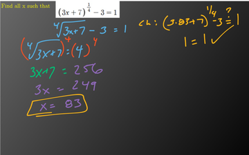 Algebra 2 - Nth Root Equations | Educreations