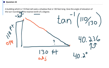 Math120C Find Angle Of Elevation | Educreations