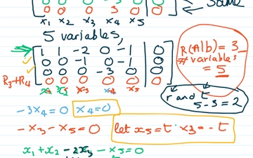 Solve A Set Of Homogeneous Equations With 5 Variables | Educreations