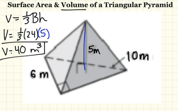 Surface Area and Volume of a Triangular Pyramid | Educreations
