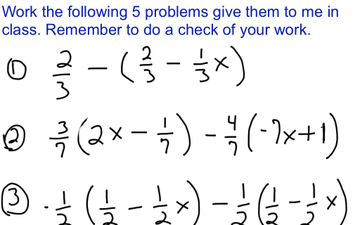Distribution With Fraction Coefficients | Educreations