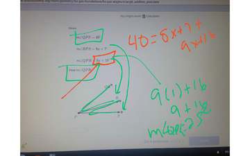 Equation Practice with Angle Addition | Educreations