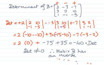 Determinant Of Matrix B. 3 X3 Matrix | Educreations