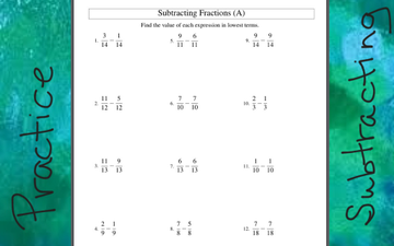 Adding And Subtracting Like Fractions | Educreations