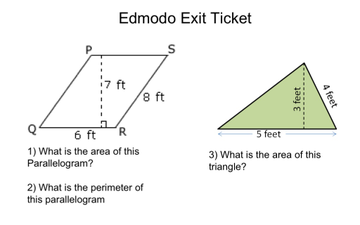 Practice And Exit Ticket Area And Perimeter | Educreations