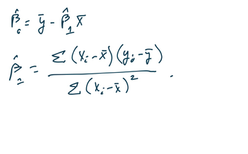 Deriving OLS Coefficient Equations | Educreations