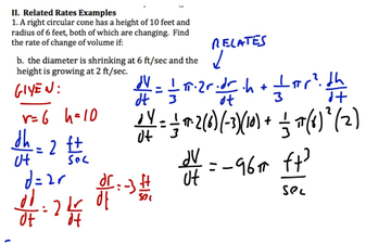 Related Rates Part 2: II #1 | Educreations