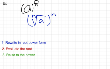 Algebra 2 - How To Rewrite And Evaluate Fractional Exponents | Educreations