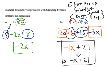 Simplifying Expressions With Grouping Symbols | Educreations