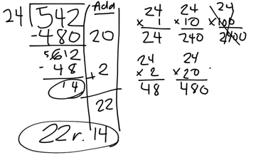 Long Division - Partial Quotients | Educreations