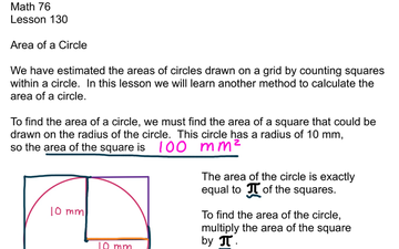 Math 76 Lesson 130:a-d | Educreations
