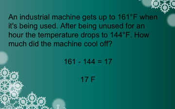 Temperature Word Problems | Educreations