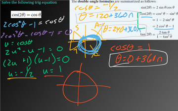 Algebra 2 - Trig Equations Using Identities | Educreations