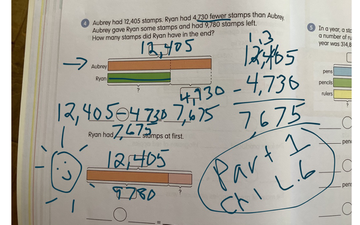 4th Grade MIF PART 1 Ch 1 Lesson 6 Real World Problems Add And Subtract ...