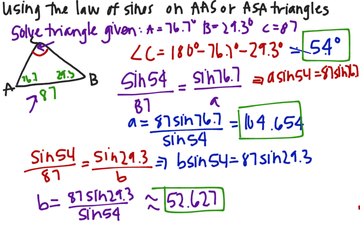 Law Of Sines With AAS And ASA Triangles | Educreations