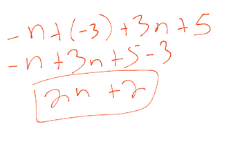 Combining like terms with negative coefficients | Educreations