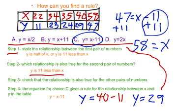 Topic 16-4 Patterns And equations | Educreations