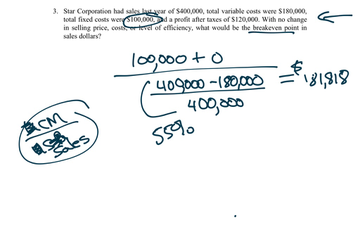 CVP Additional Problem #3 | Educreations