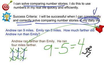 Comparing Number Stories | Educreations