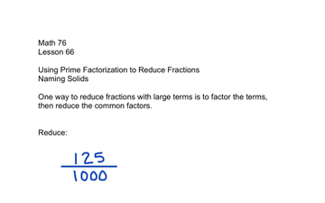 Math 76 Lesson 66 | Educreations