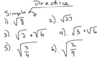 Simplify Square Roots | Educreations