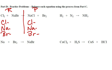 Chemistry - Balancing Equations Parts C & D | Educreations
