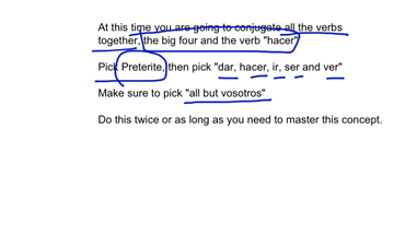 Preterite: dar, ver, hacer, ser and ir | Educreations