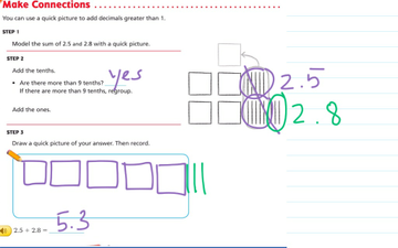 Lesson 3.5 Investigate Model Decimal Addition | Educreations