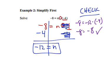 Simplify First To Solve An Equation | Educreations