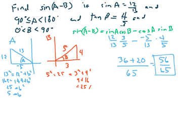 Sum And Difference Identities | Educreations