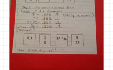 Compare And Order Fractions, Decimals, And Percents | Educreations
