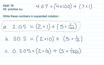 Math 76 45: practice a-j | Educreations
