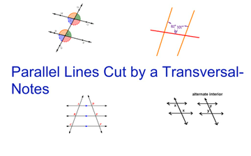 Parallel Lines Cut By Transversal | Educreations