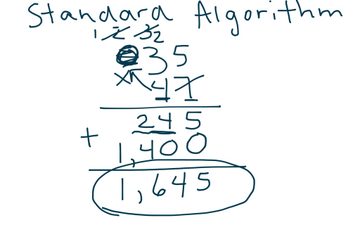 2 X 2 Multiplication Using Standard Algorithm | Educreations