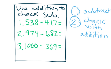 Computation 21 - Check Subtraction With Addition | Educreations