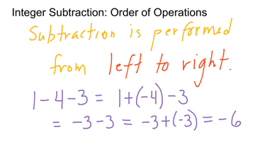 Integer Subtraction: Order of Operations | Educreations