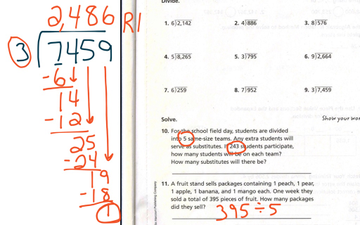 3-4 Math Expressions Division Using Area Model & Traditional Approach ...