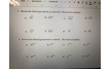 Study Guide 3.1 (Part 1) Simplifying Radicals, Imaginary, And Rewriting ...