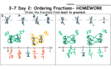 3-7: Ordering Fractions using Benchmark Fractions | Educreations