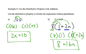 Use The Distributive Property With Addition | Educreations