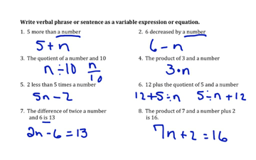 Writing Variable Expressions & Equations | Educreations