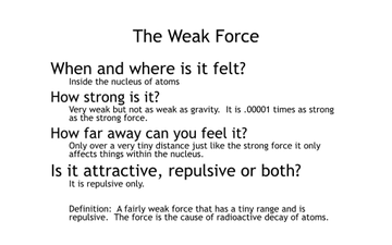 Forces Part Four: Strong And Weak | Educreations