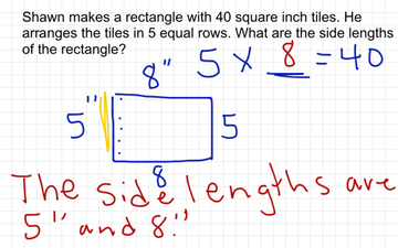 M4 L5 G3 Finding the side lengths of a rectangle | Educreations