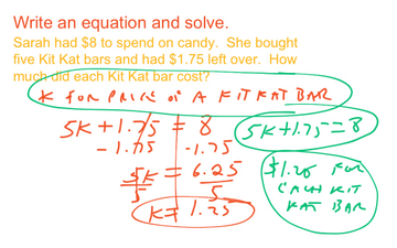 Writing And Solving Equations | Educreations