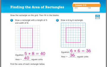 EDM4 Lesson 2-2: I can find the area of rectangles. | Educreations