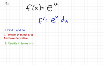 Sec 5-4. Taking The Derivative Of Exponential Function e^u | Educreations